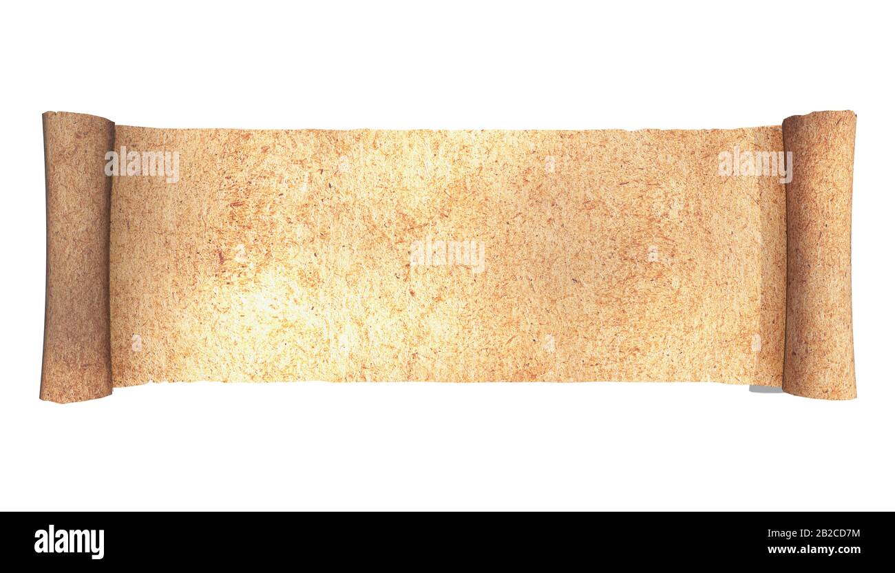 Old paper parchment manuscript isolated on white Stock Photo - Alamy