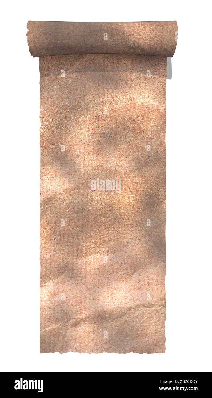 Old paper parchment manuscript isolated on white Stock Photo - Alamy