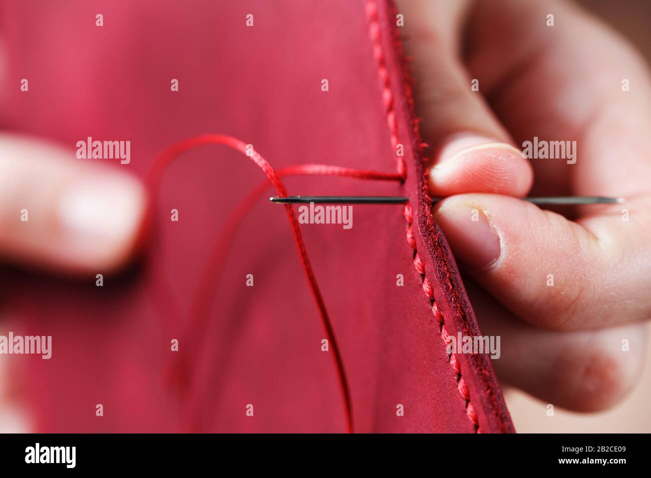 Conceptual profession of a Tanner. The woman's hands closed around the ...