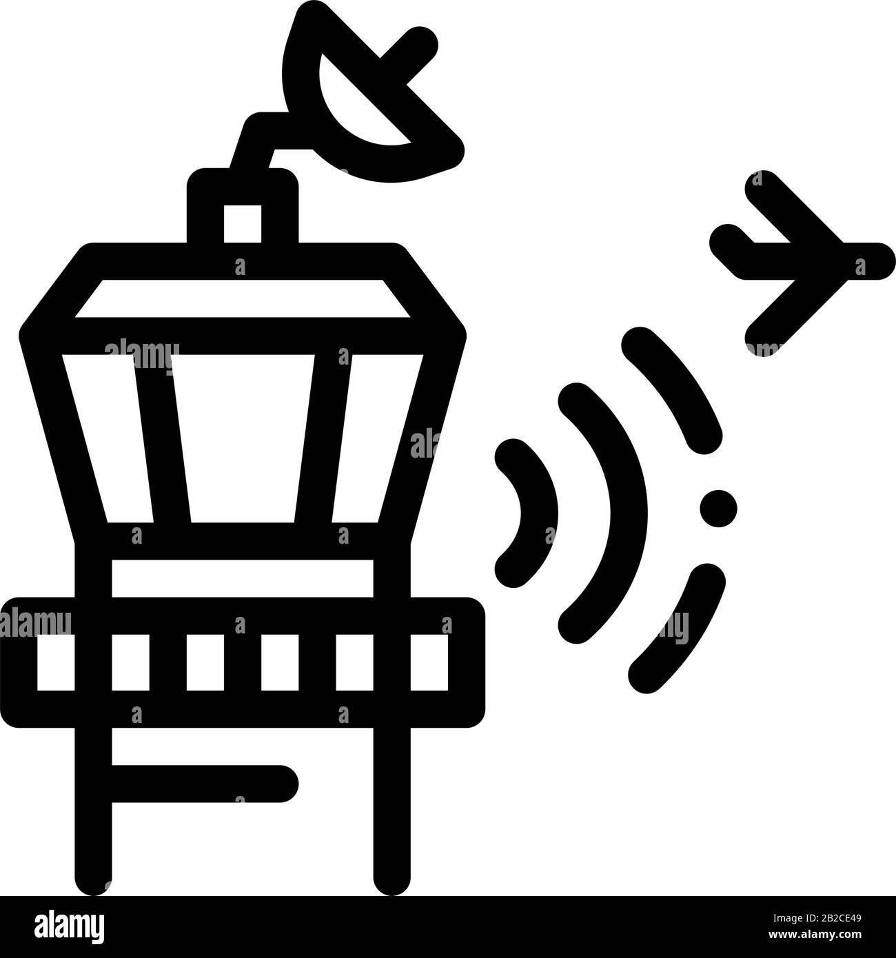 Airport Control Tower Radar Icon Thin Line Vector Stock Vector Image ... Airport Control Tower Radar Icon Thin Line Vector Stock Vector Image ...