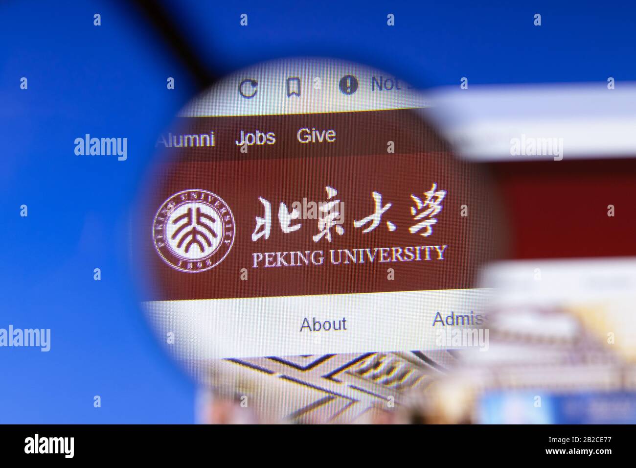 Los Angeles, California, USA - 3 March 2020: Peking University website ...