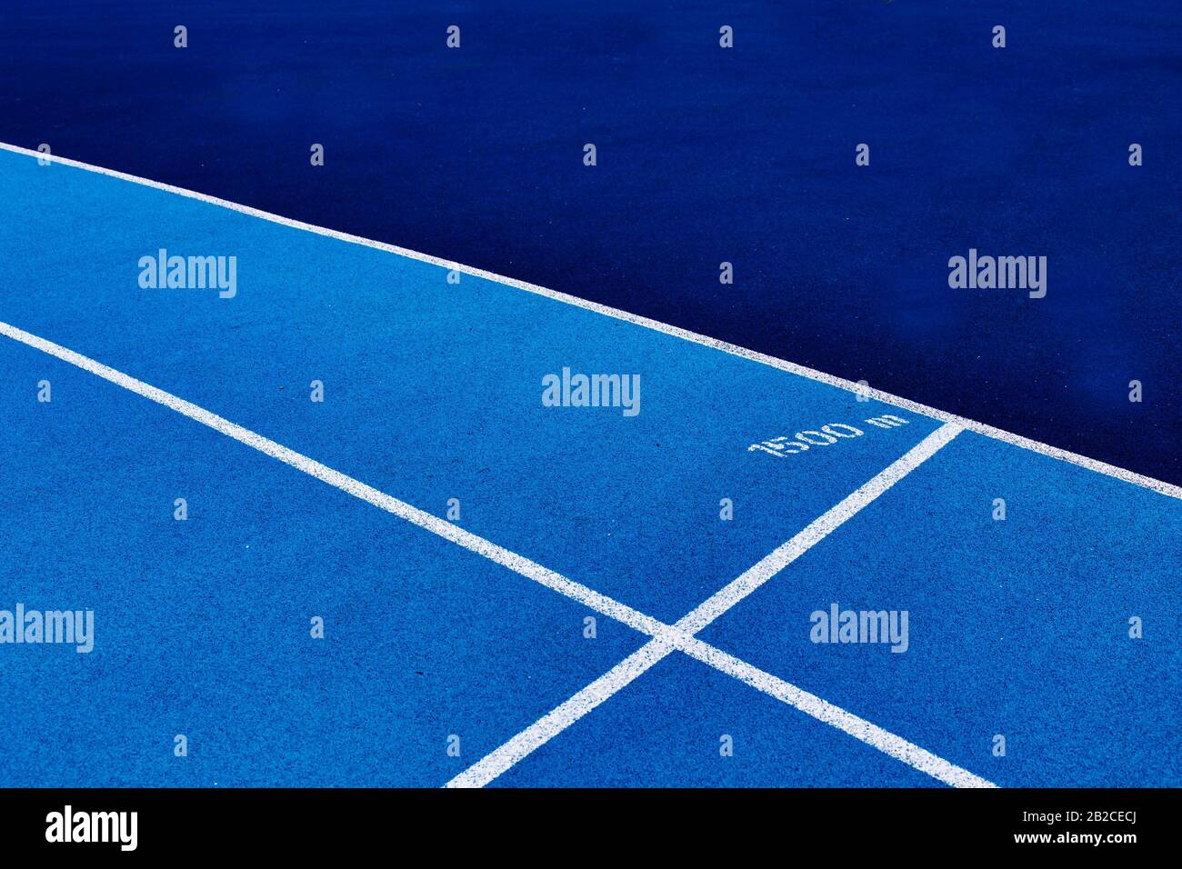 Photo of blue stadium tracks Stock Photo - Alamy