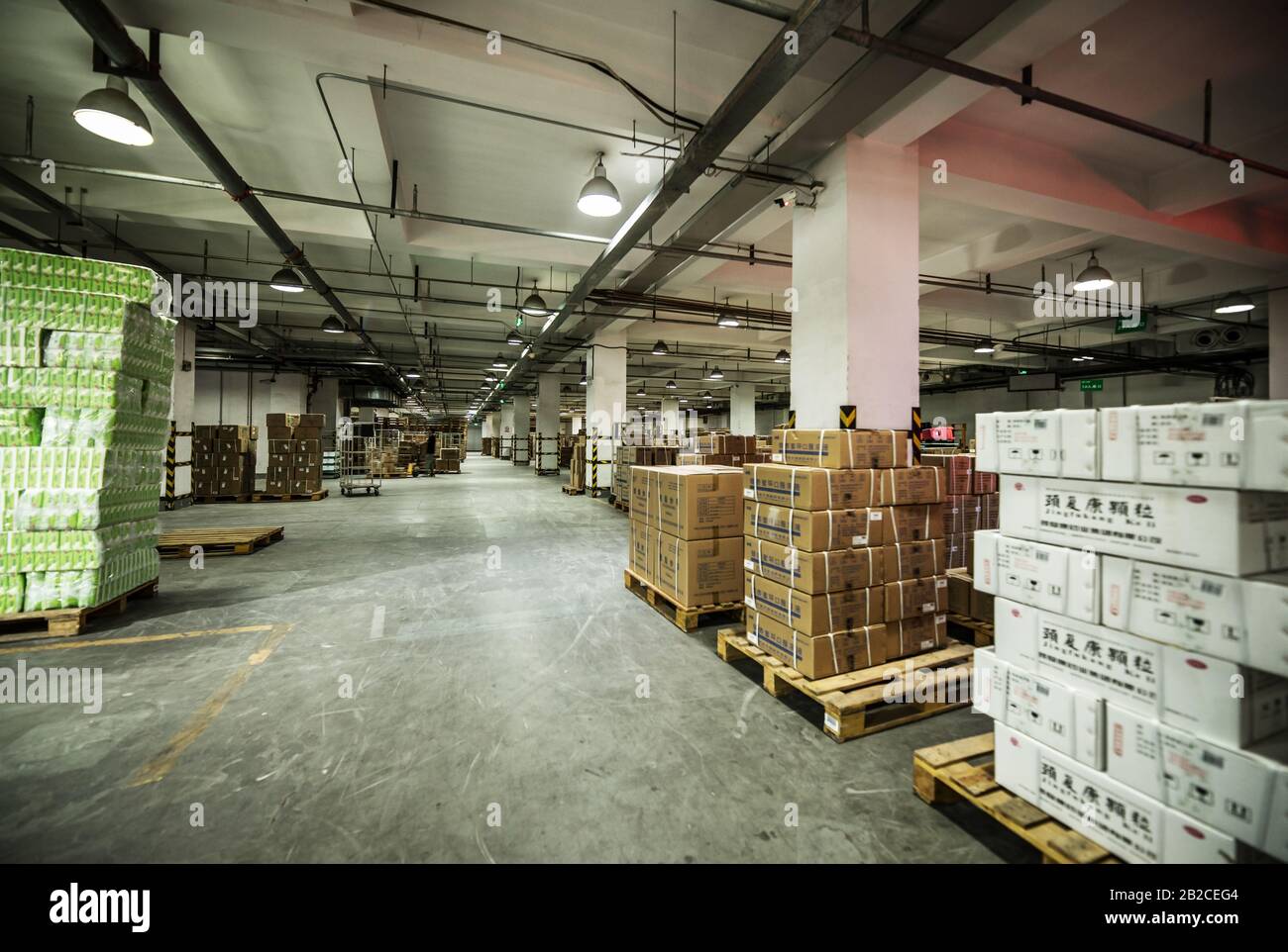 BEIJING, CHINA - JUNE 03, 2019: Modern automation of warehouse ...