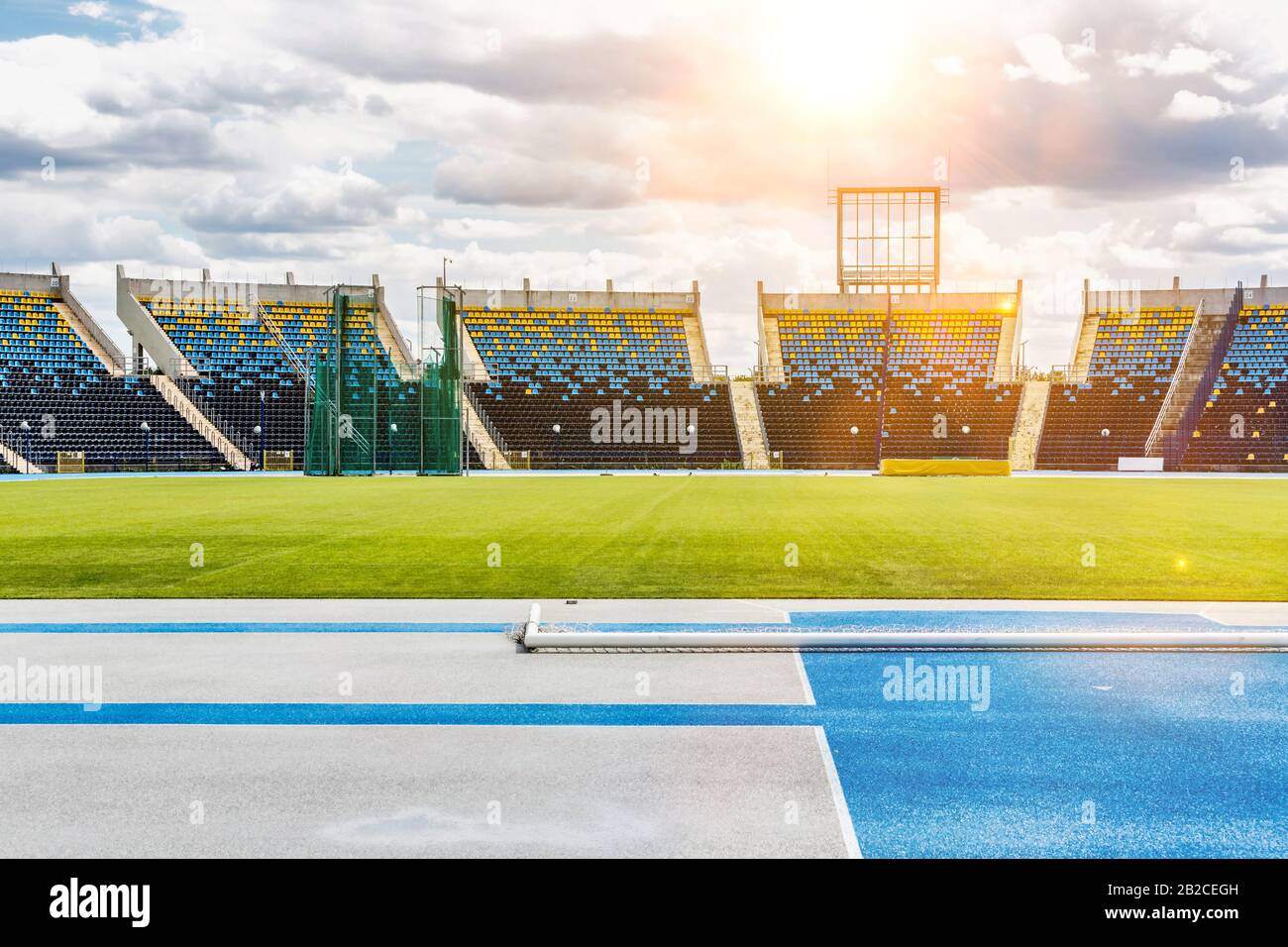 Full length view of football stadium Stock Photo - Alamy