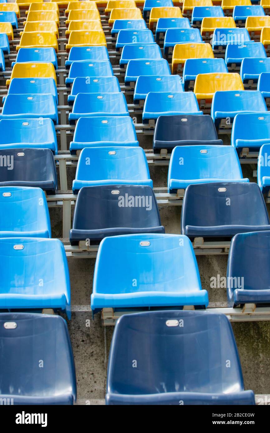 Photo of stadium seats Stock Photo - Alamy