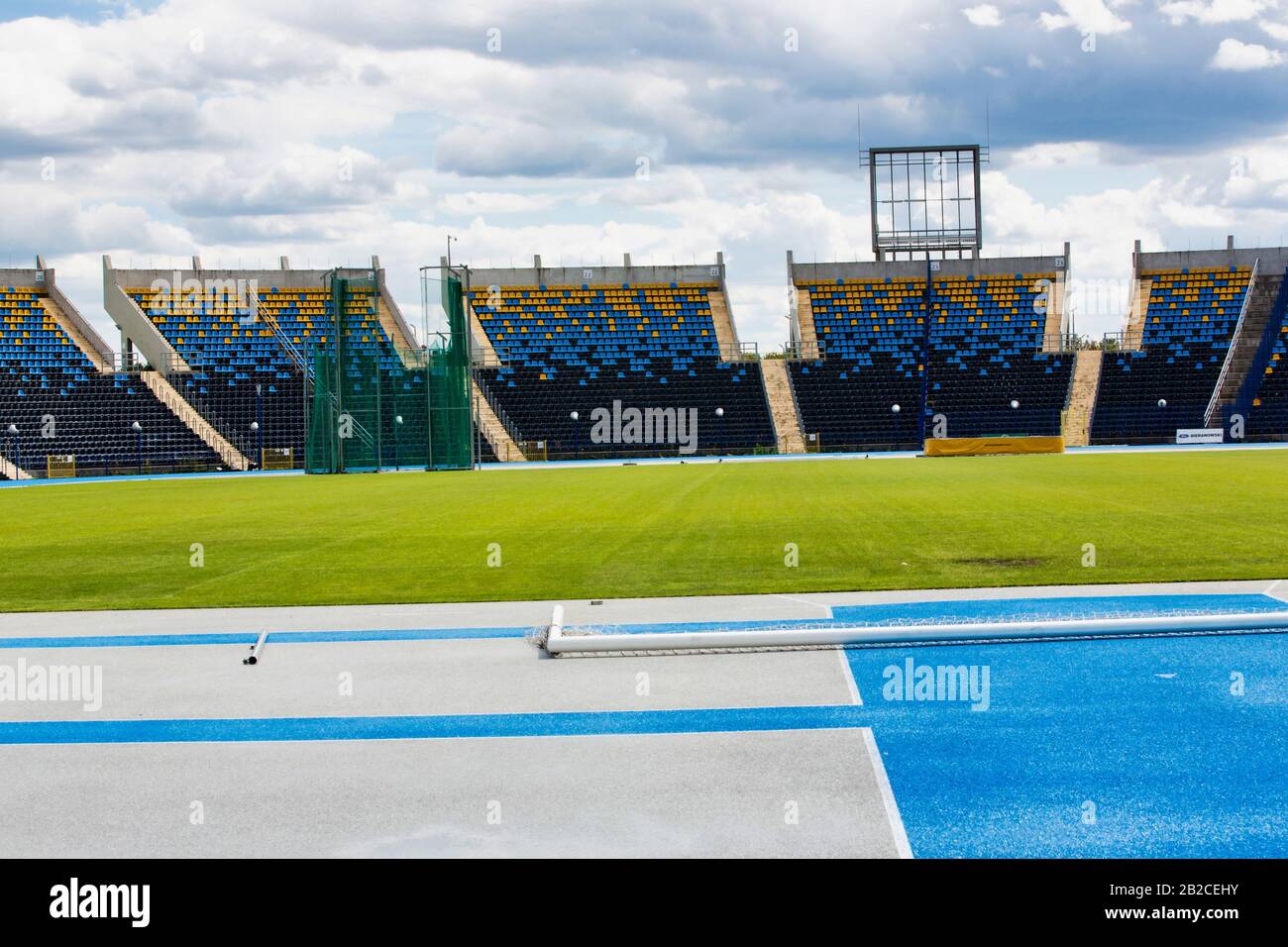 Full length view of football stadium Stock Photo - Alamy