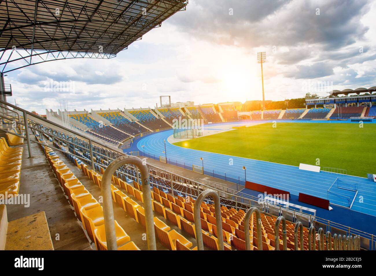 Full length view of football stadium Stock Photo - Alamy