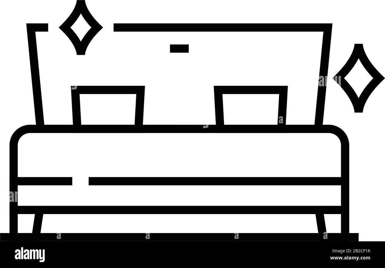 Sofa cleaning line icon, concept sign, outline vector illustration ...