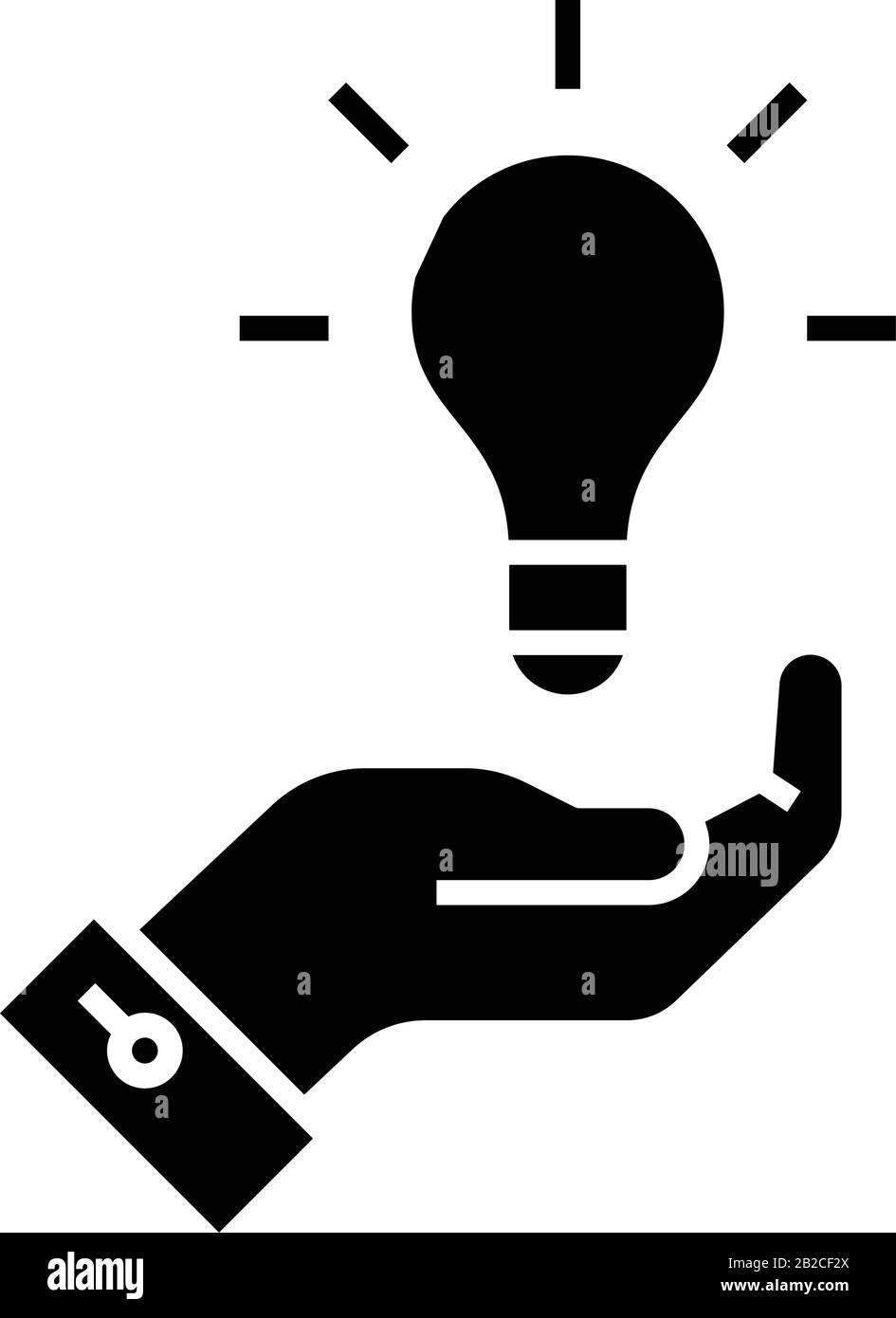 Idea shaping black icon, concept illustration, vector flat symbol ...