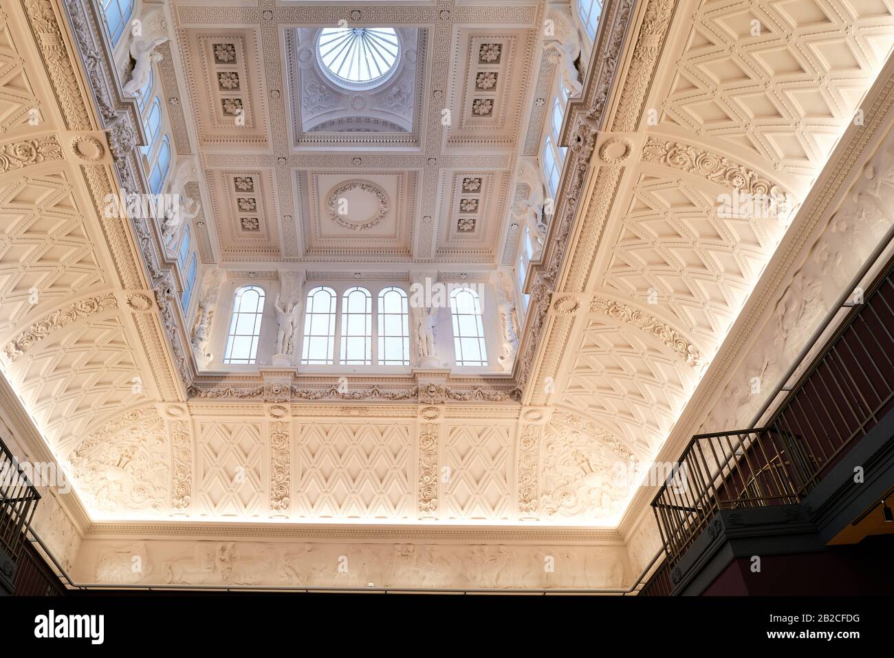 Interior ceiling light at the Fitzwilliam museum, university of ...
