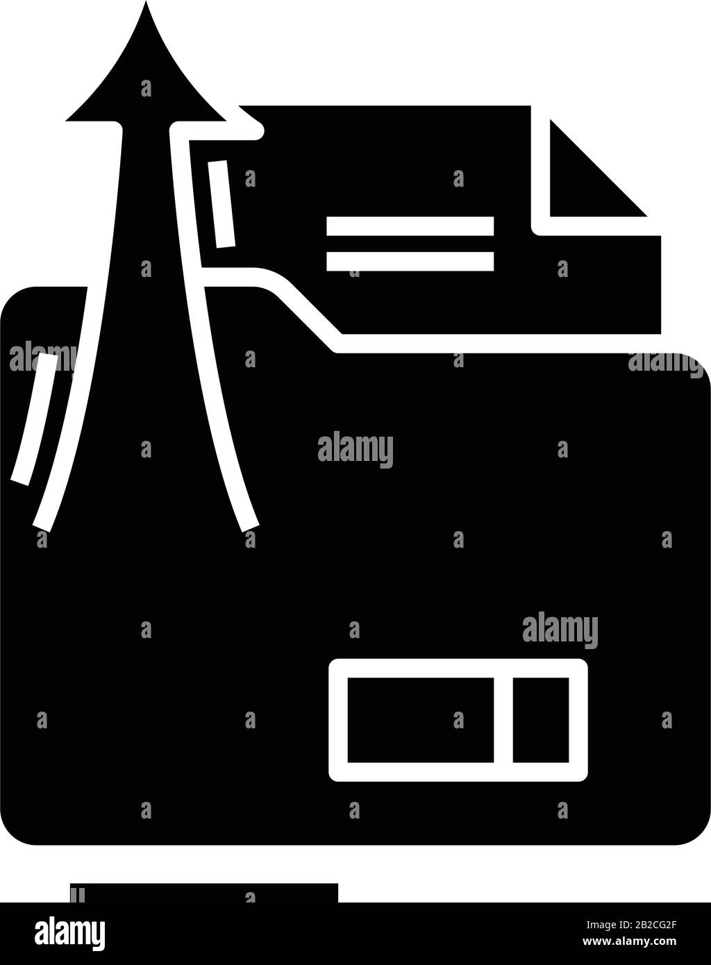 Important documents black icon, concept illustration, vector flat ...