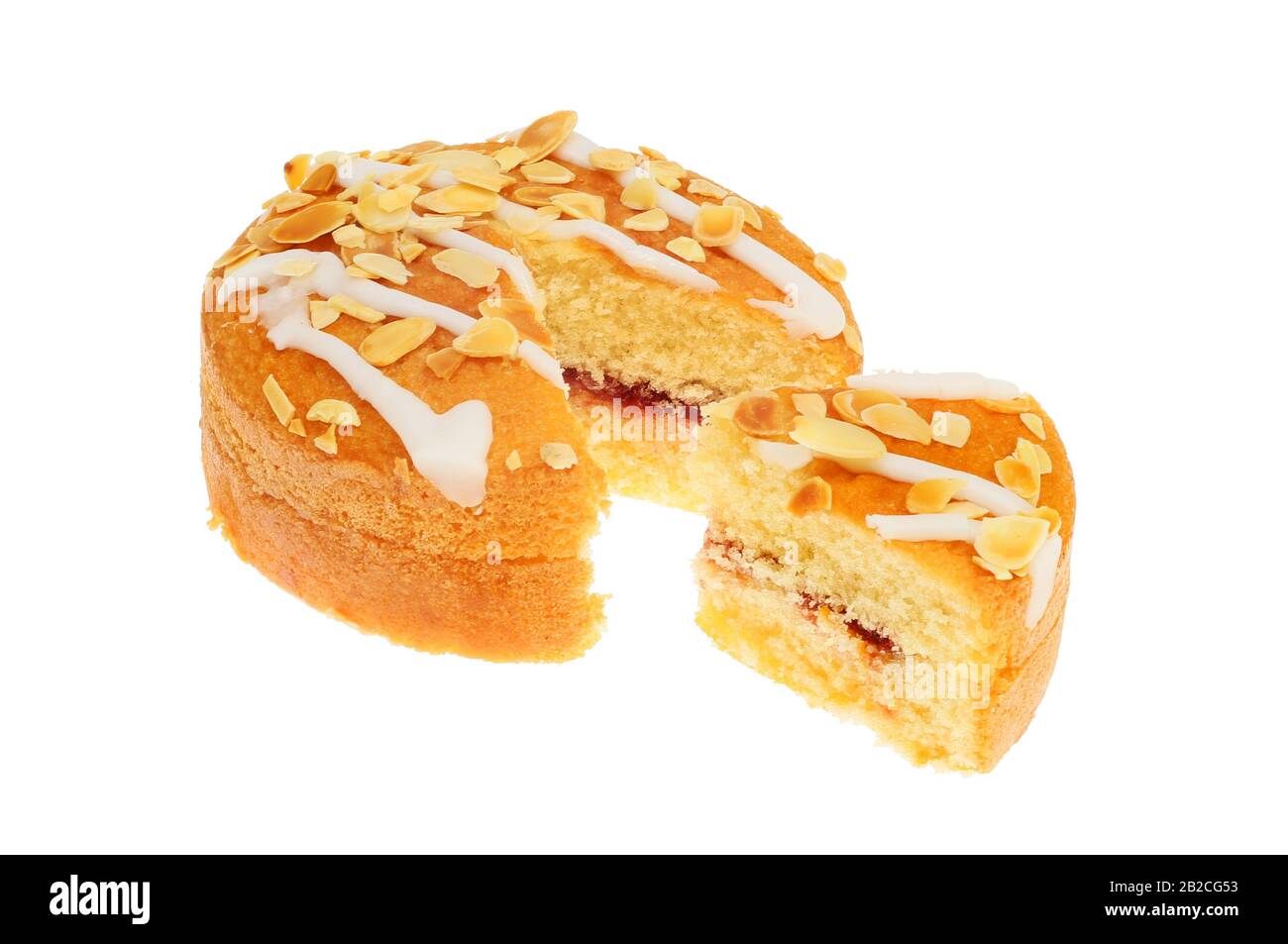 Almond sponge cake Cut Out Stock Images & Pictures - Alamy