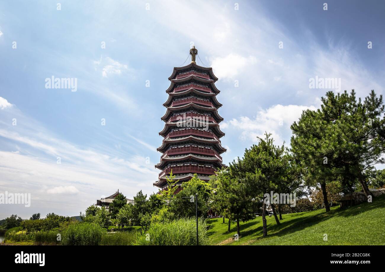 Traditional Chinese City Garden Park close-up photo Stock Photo - Alamy