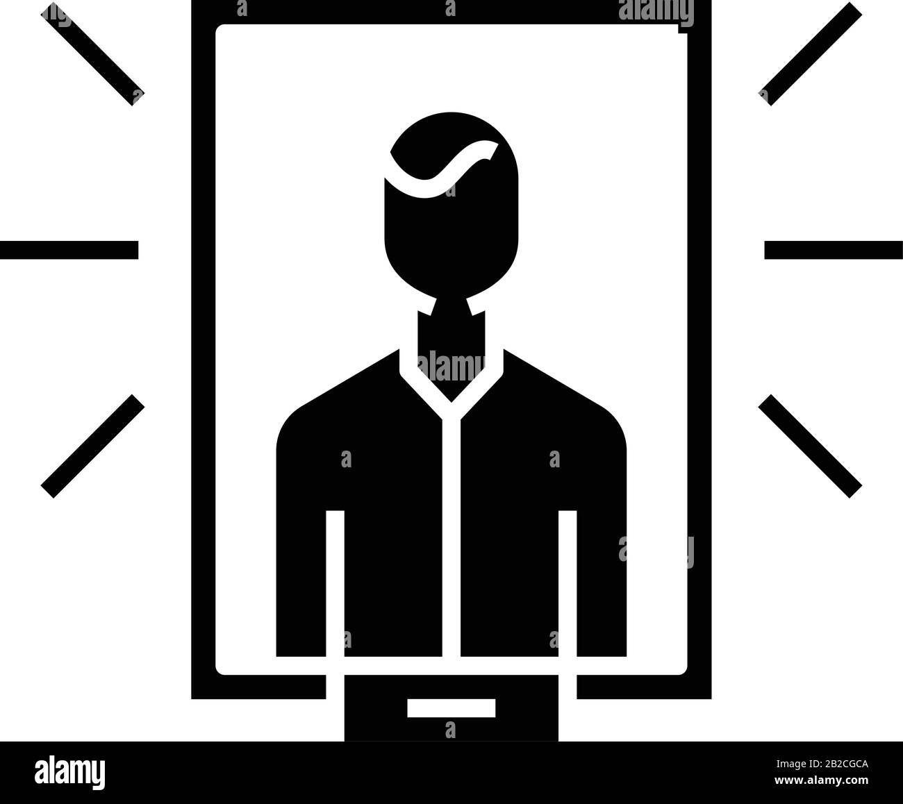 Honours board black icon, concept illustration, vector flat symbol ...