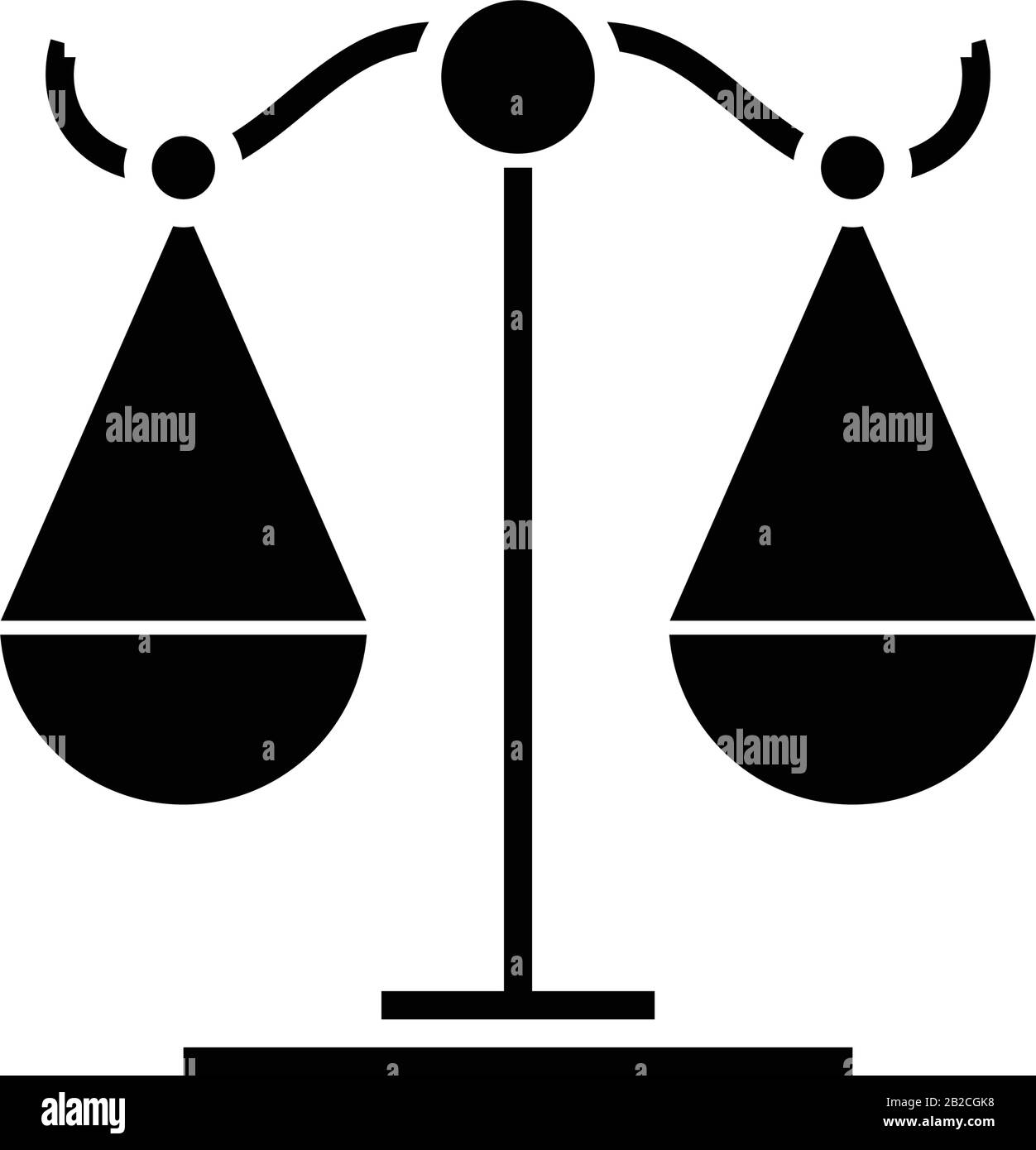 Life balance black icon, concept illustration, vector flat symbol ...