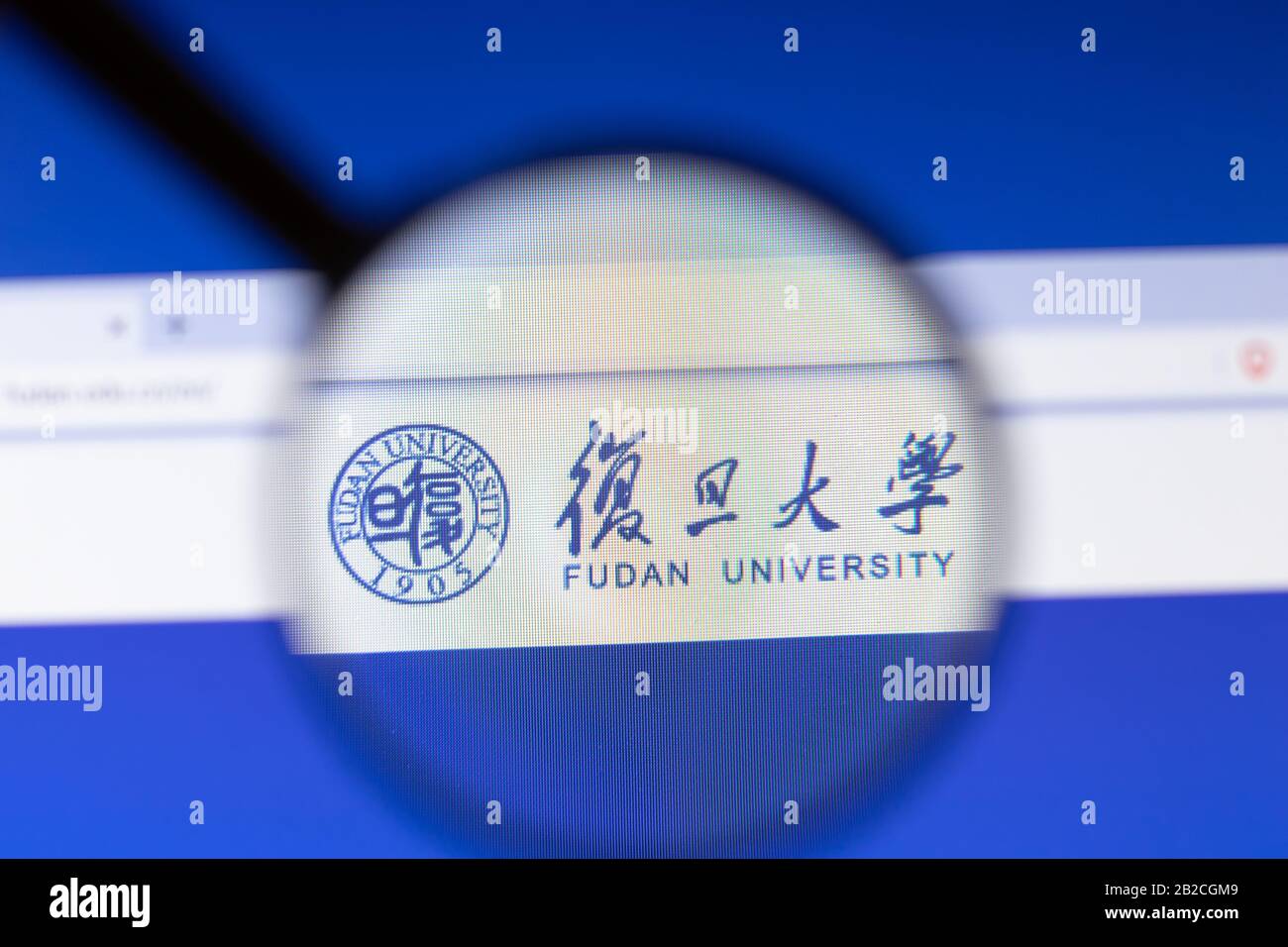 Los Angeles, California, USA - 3 March 2020: Fudan University website ...