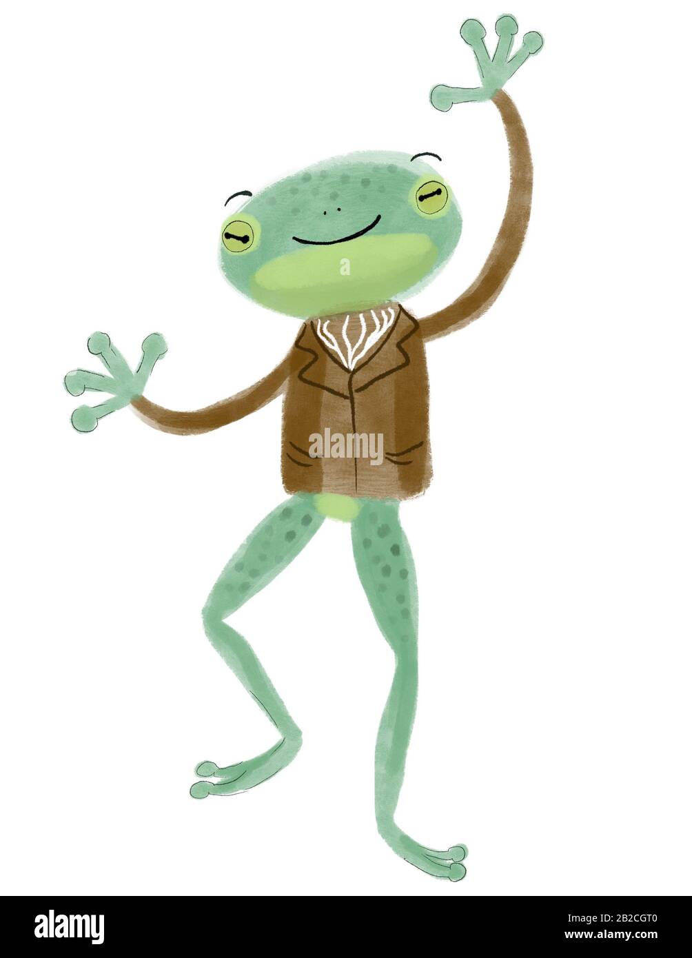 A happy dancing frog illustration Stock Photo - Alamy