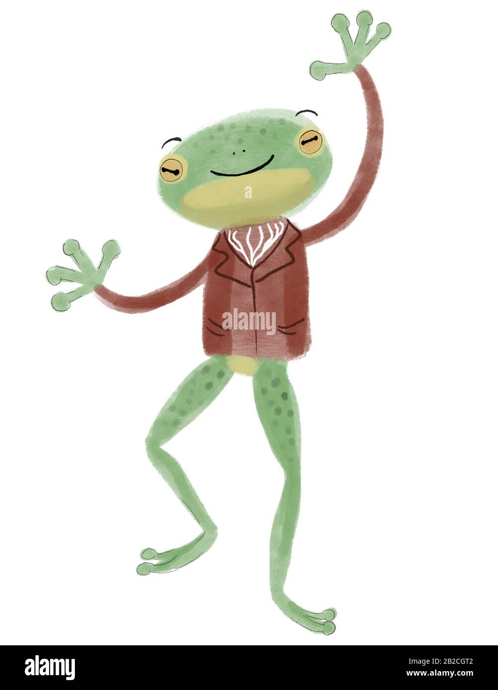 A happy dancing frog illustration Stock Photo - Alamy