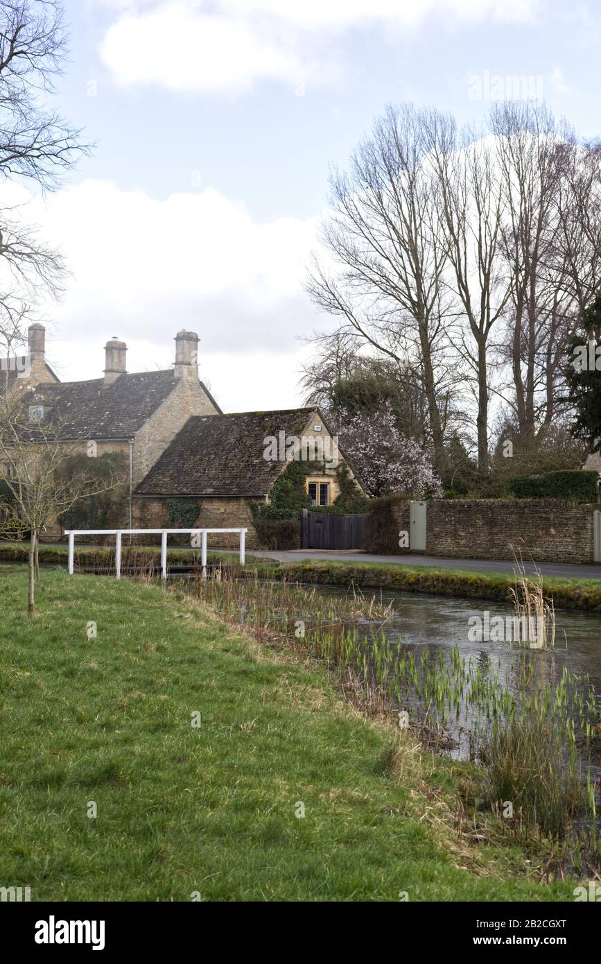 rising waters on the river eye, lower slaughter Stock Photo - Alamy