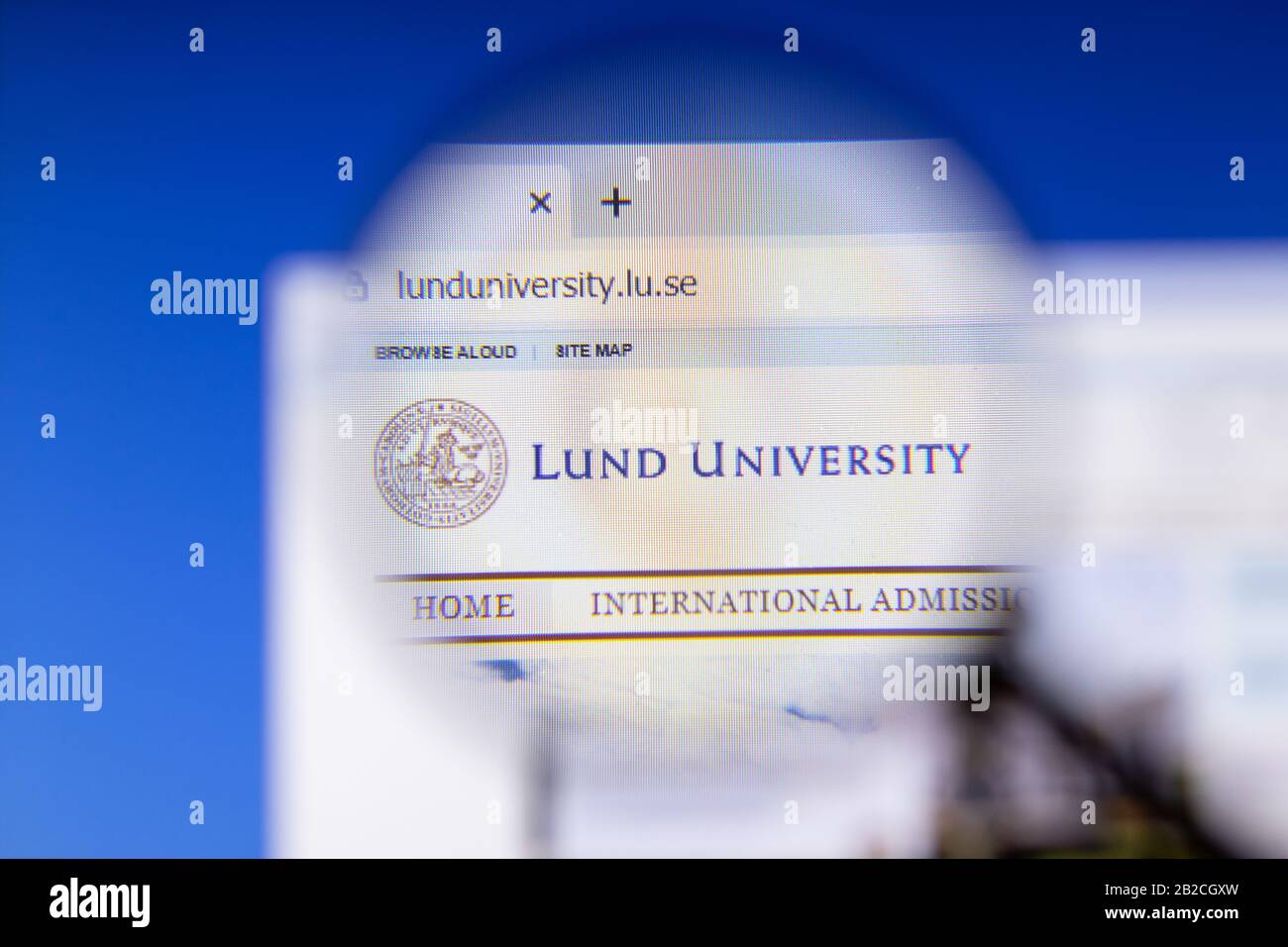 Los Angeles, California, USA - 3 March 2020: Lund University website ...