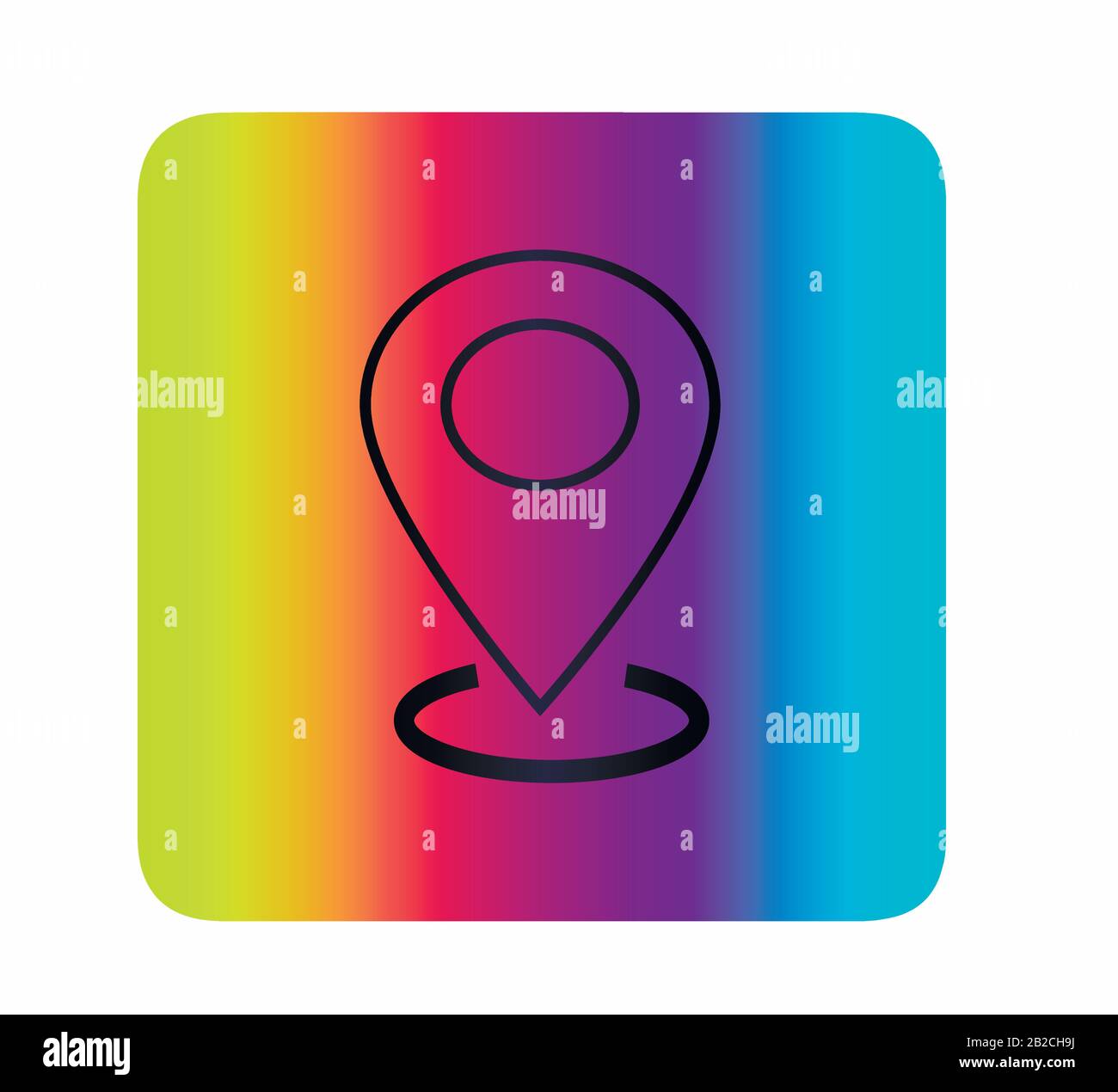 Geolocation symbol, neon icon close-up Stock Vector Image & Art - Alamy