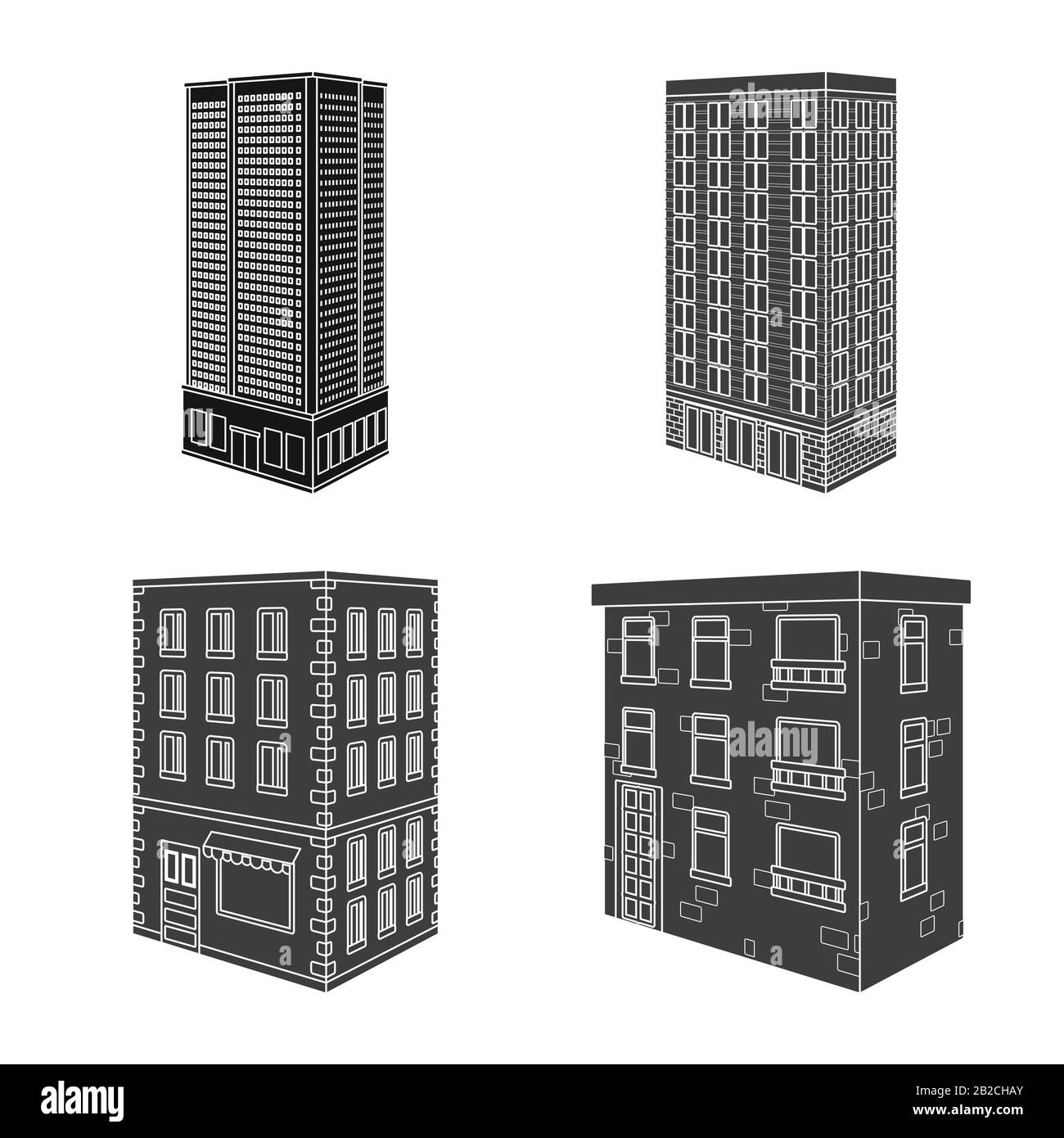 Vector design of architecture and estate logo. Collection of ...