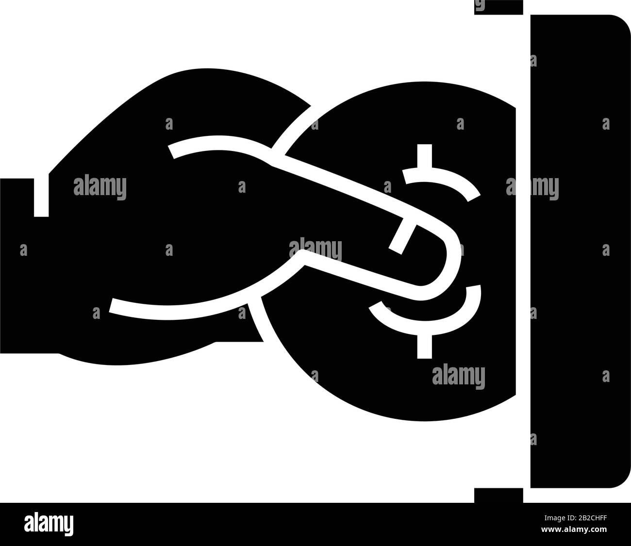 Insert money black icon, concept illustration, vector flat symbol ...