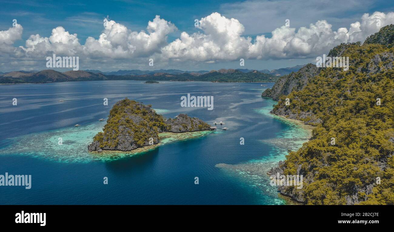 Aerial view of Coron island in Palawan, Philippines Stock Photo - Alamy