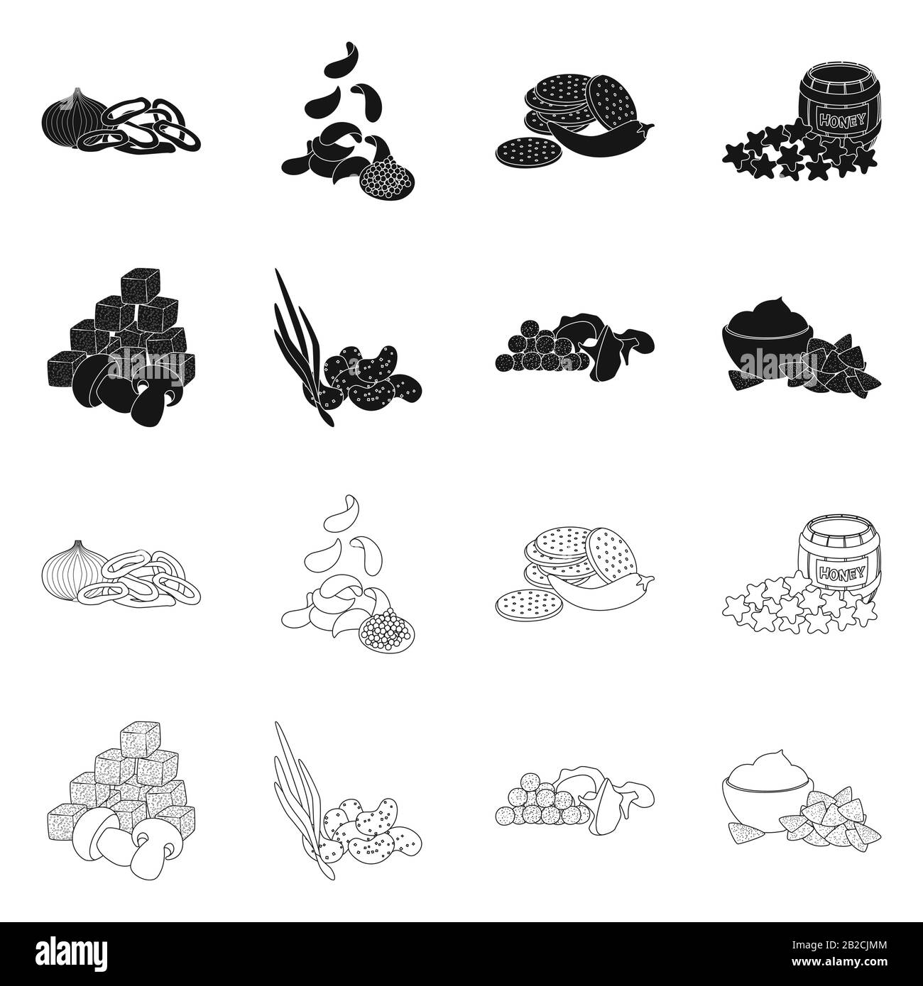 Vector design of taste and seasonin icon. Collection of taste and ...