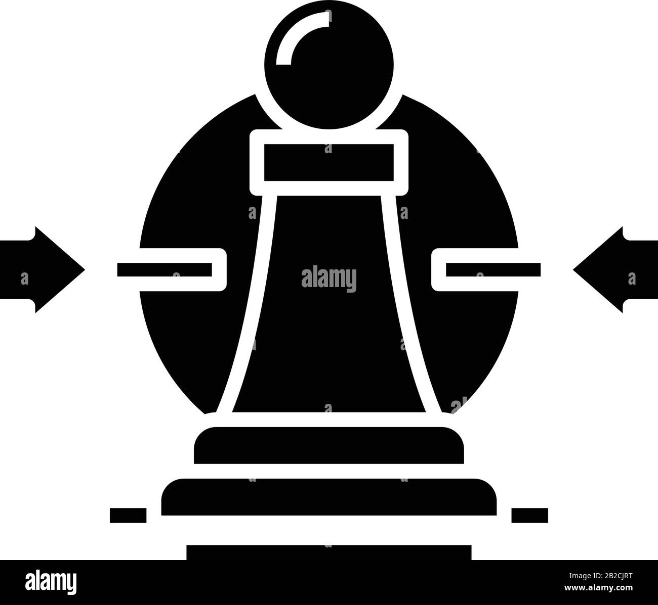 Important move black icon, concept illustration, vector flat symbol ...