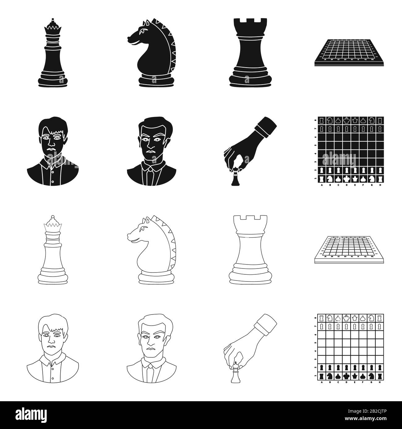 Isolated object of checkmate and thin icon. Set of checkmate and target ...