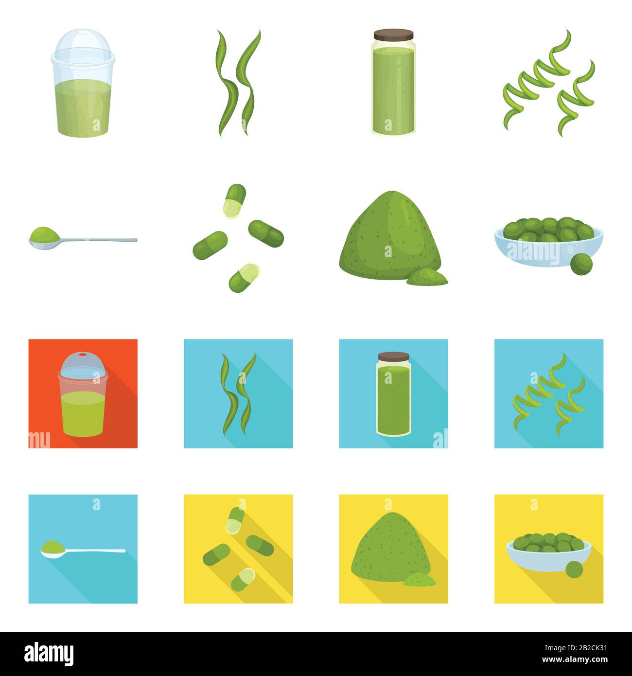Vector design of protein and sea logo. Set of protein and natural stock ...