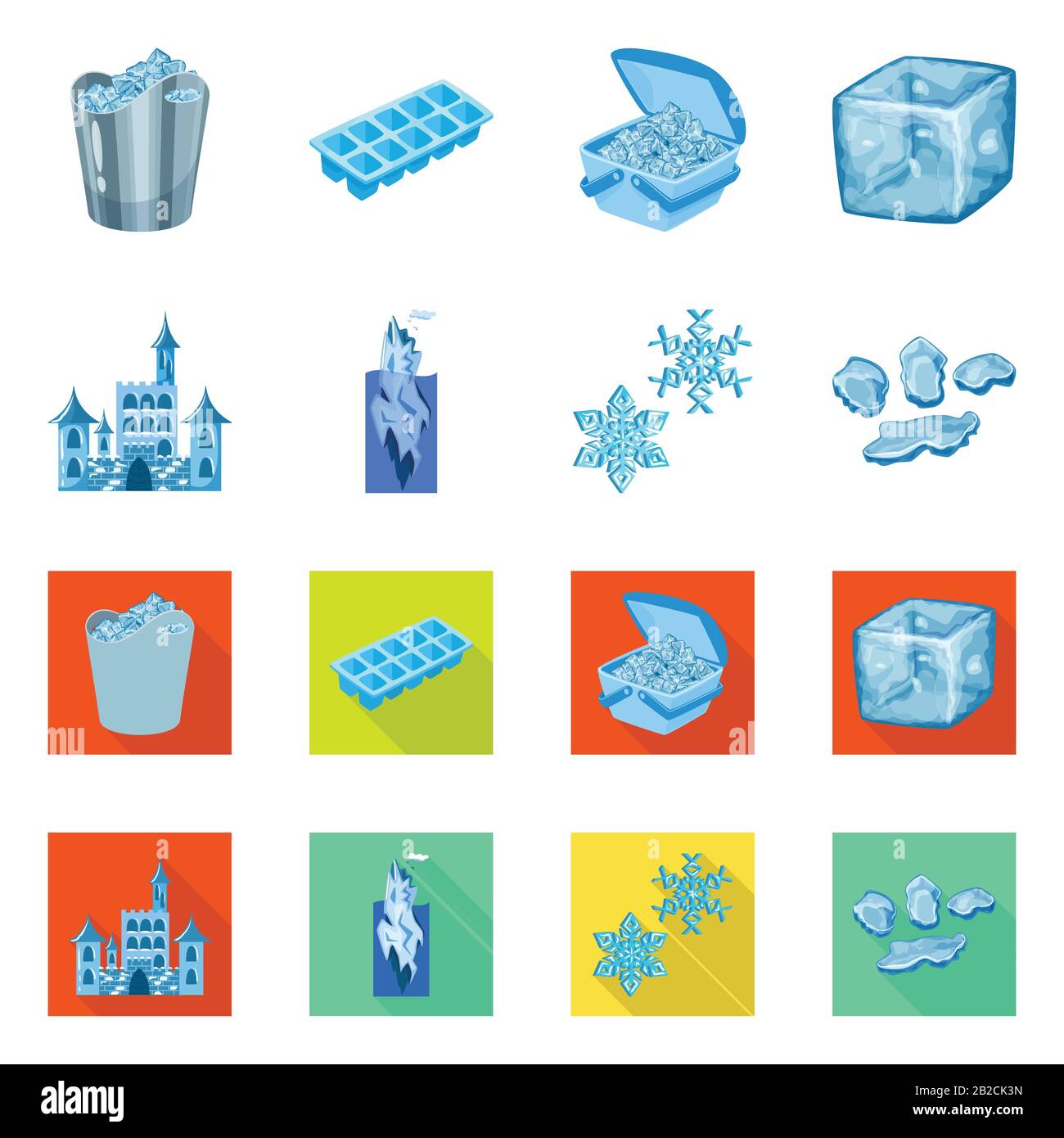 Isolated object of texture and frozen logo. Collection of texture and ...