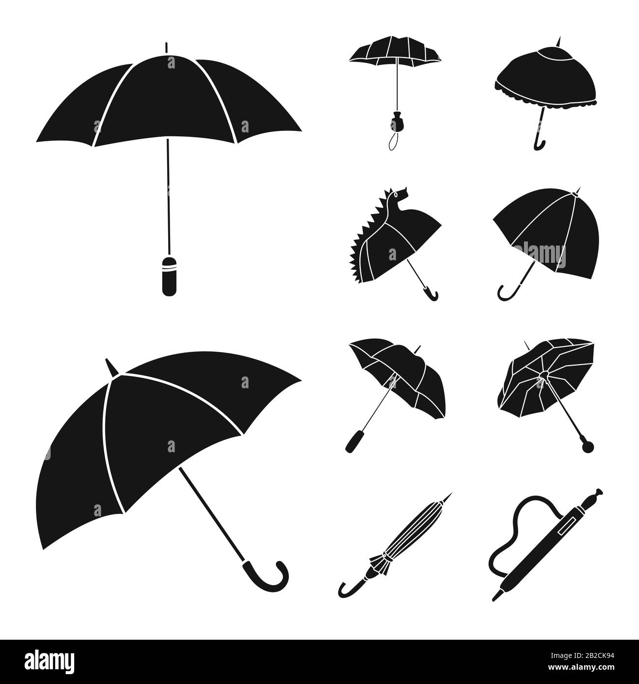 Vector design of weather and rainy symbol. Collection of weather and ...