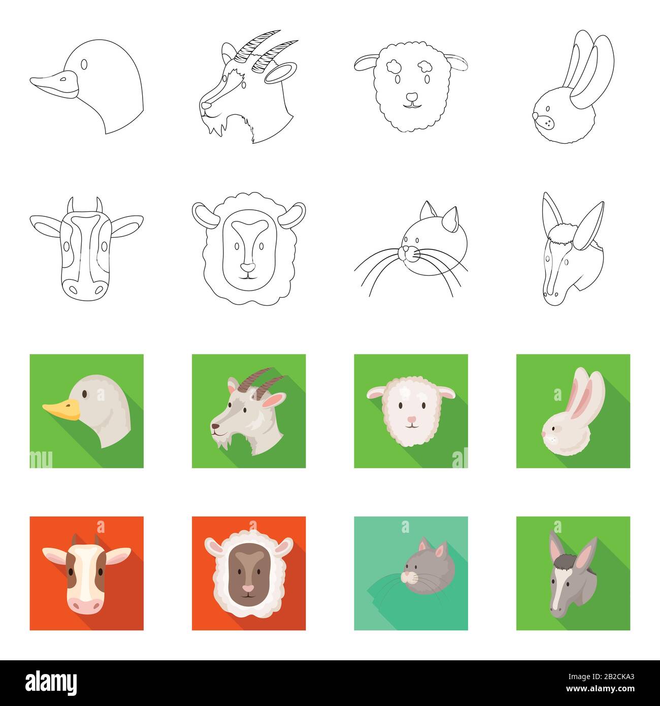 Vector design of agriculture and breeding sign. Collection of ...