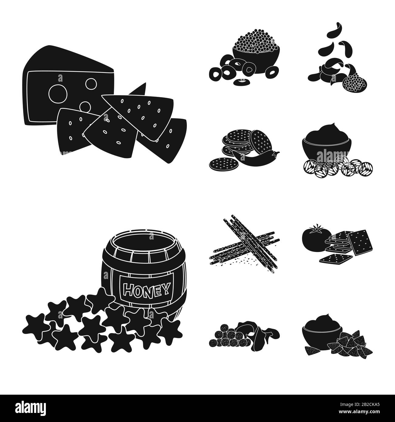 Vector illustration of ingredient and organic icon. Collection of ...