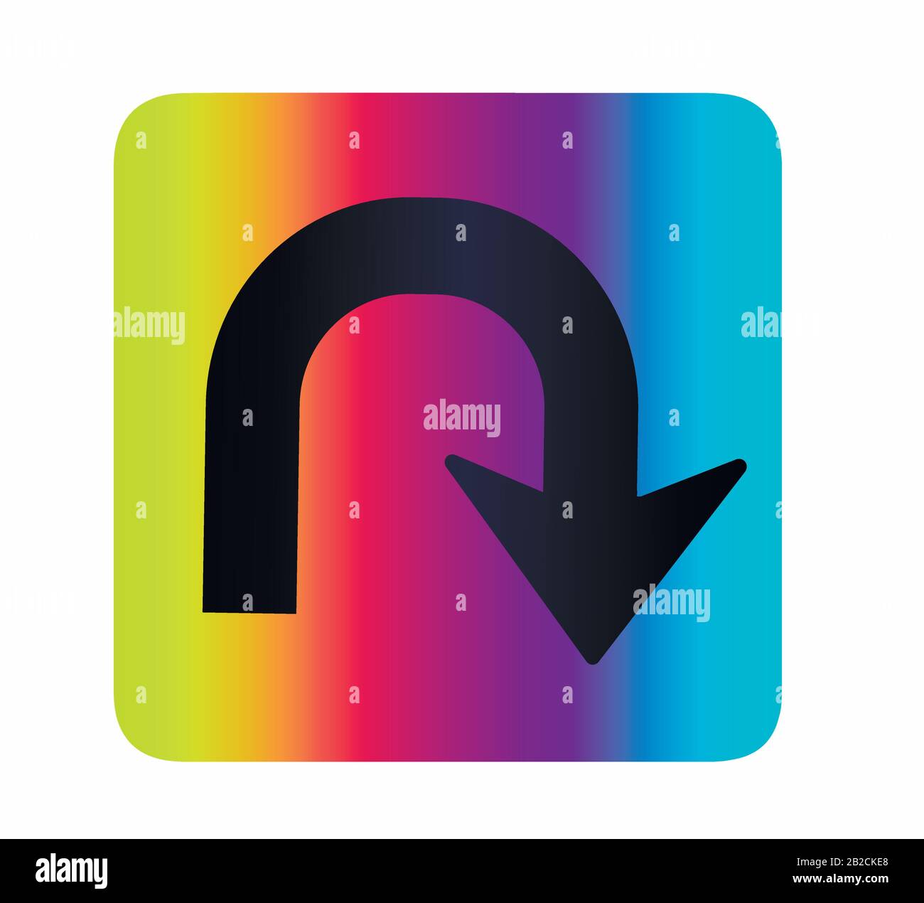 Flat vector down arrow button Stock Vector Image & Art - Alamy