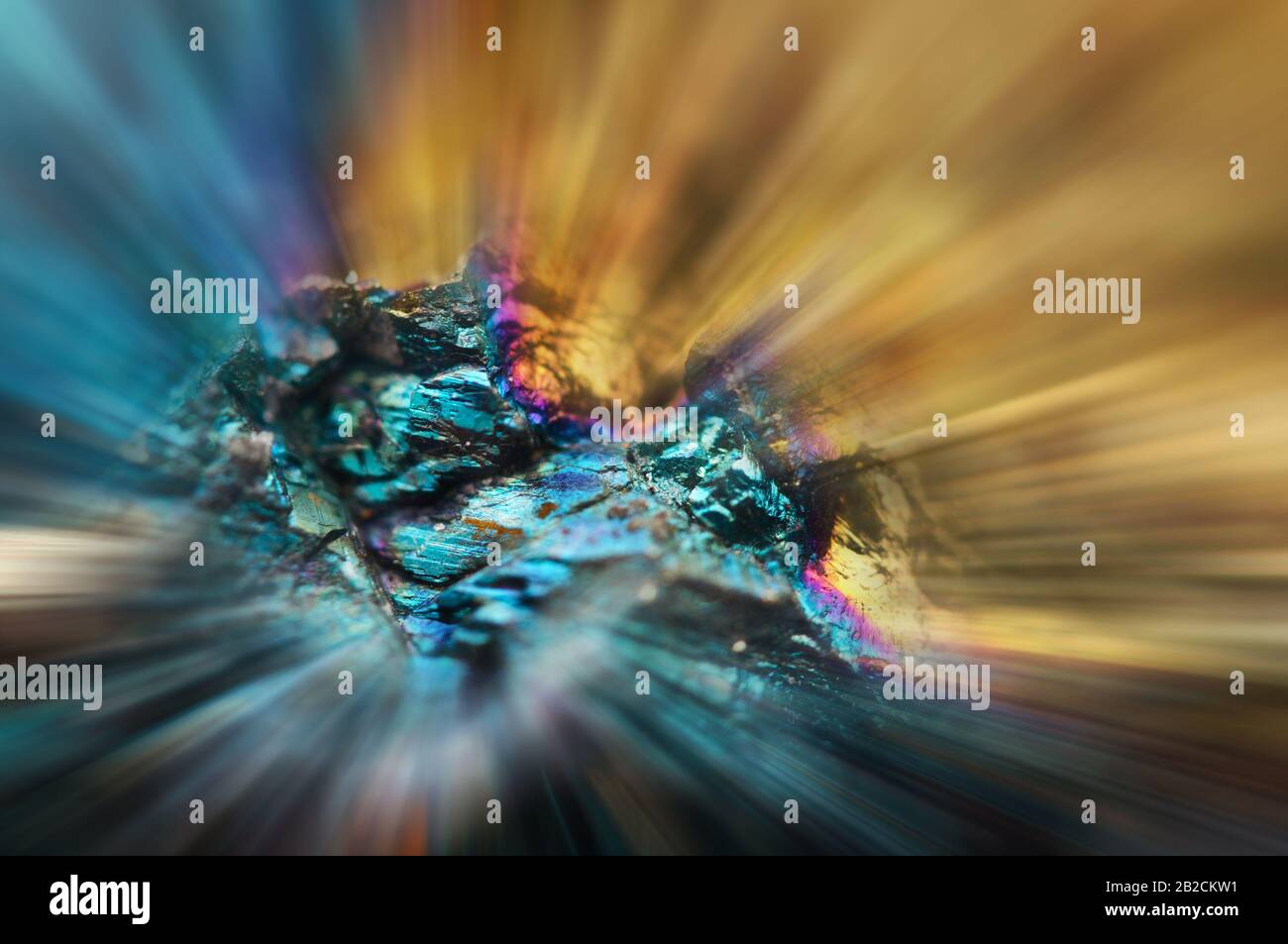 Abstract Fantastic background, magic of a stone from golden metal with ...