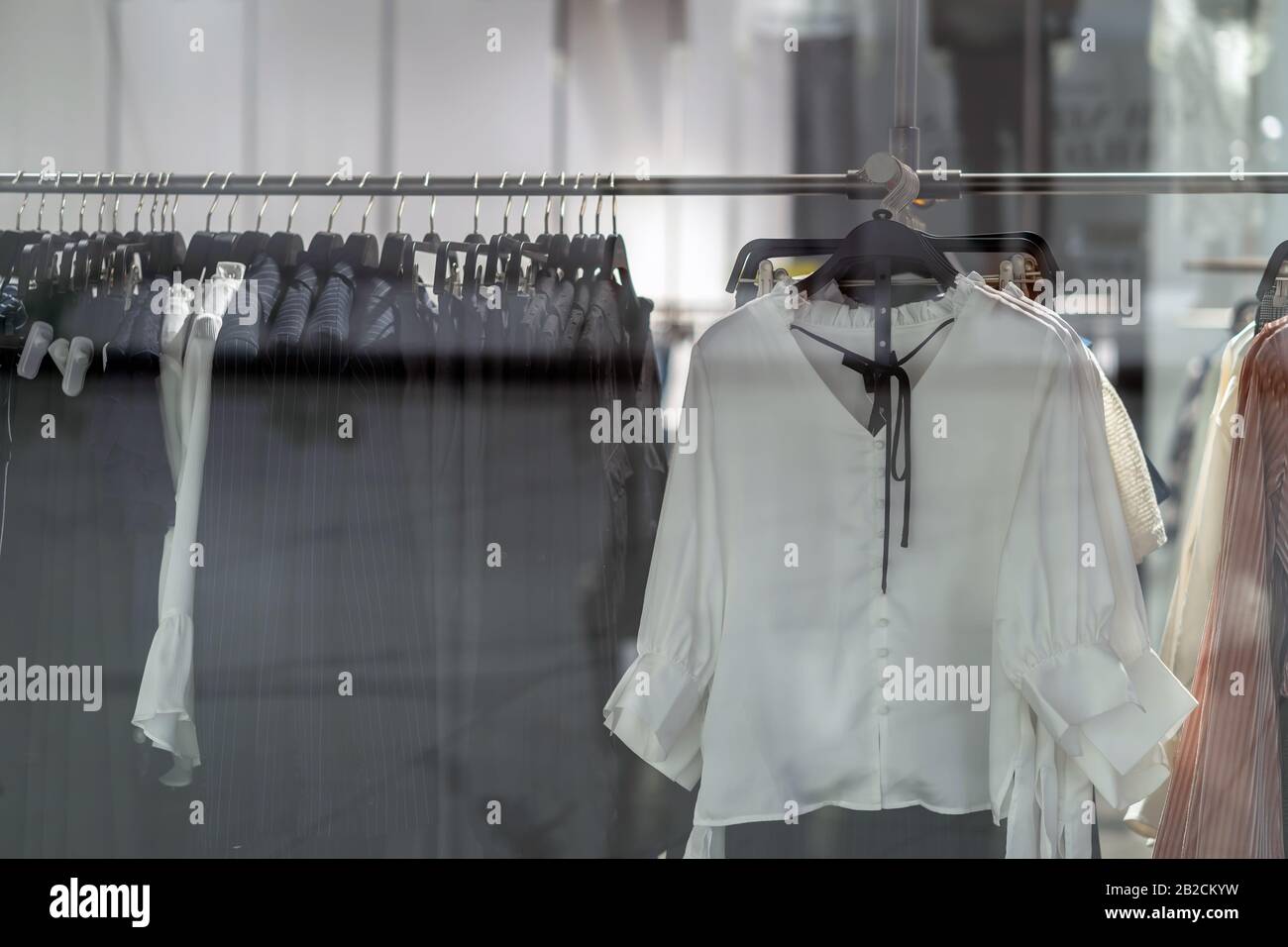 clothes line in glasses shop at shopping department store for shopping ...