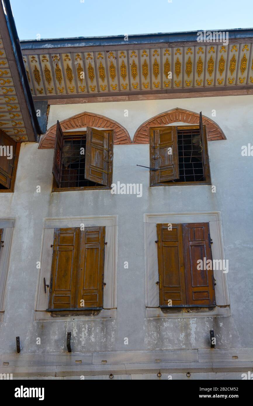 Old window Architecture from the Ottoman times In Istanbul Stock Photo ...