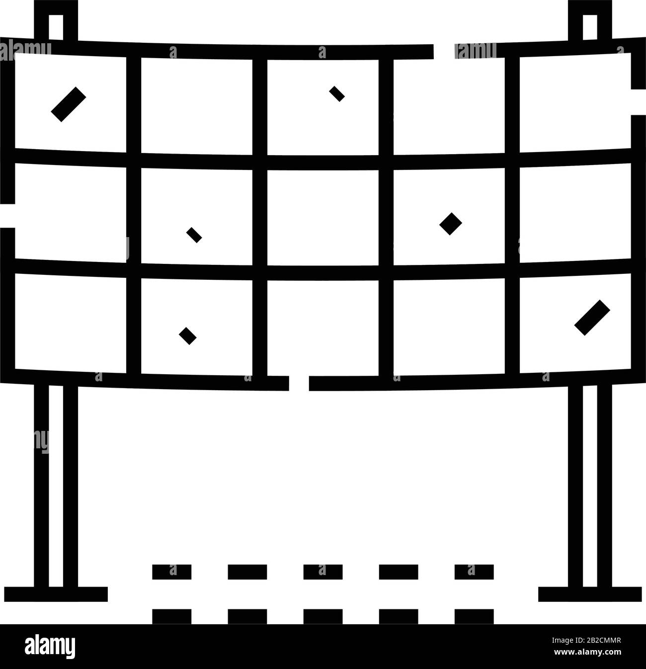 Sport net line icon, concept sign, outline vector illustration, linear ...