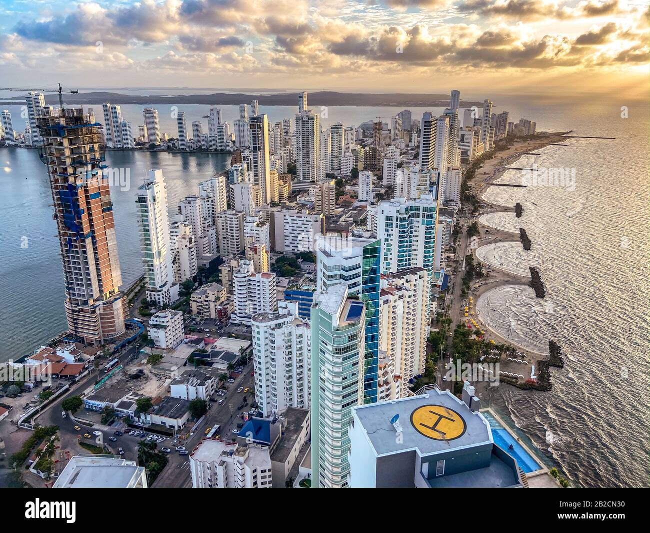 Bocagrande district in Cartagena Colombia Stock Photo - Alamy