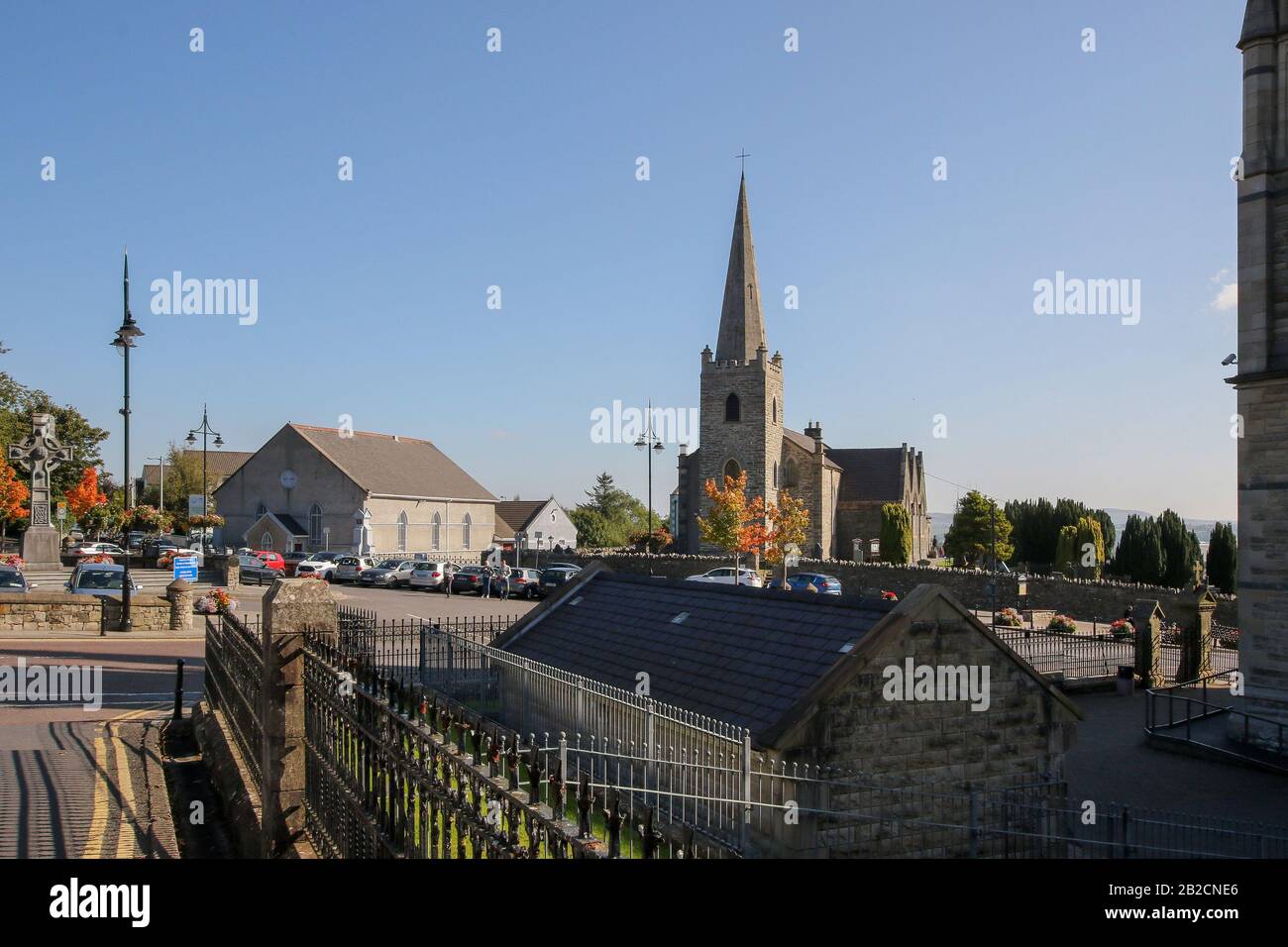 Autumn in Letterkenny, view across the grounds of St Eunan's Cathedral ...