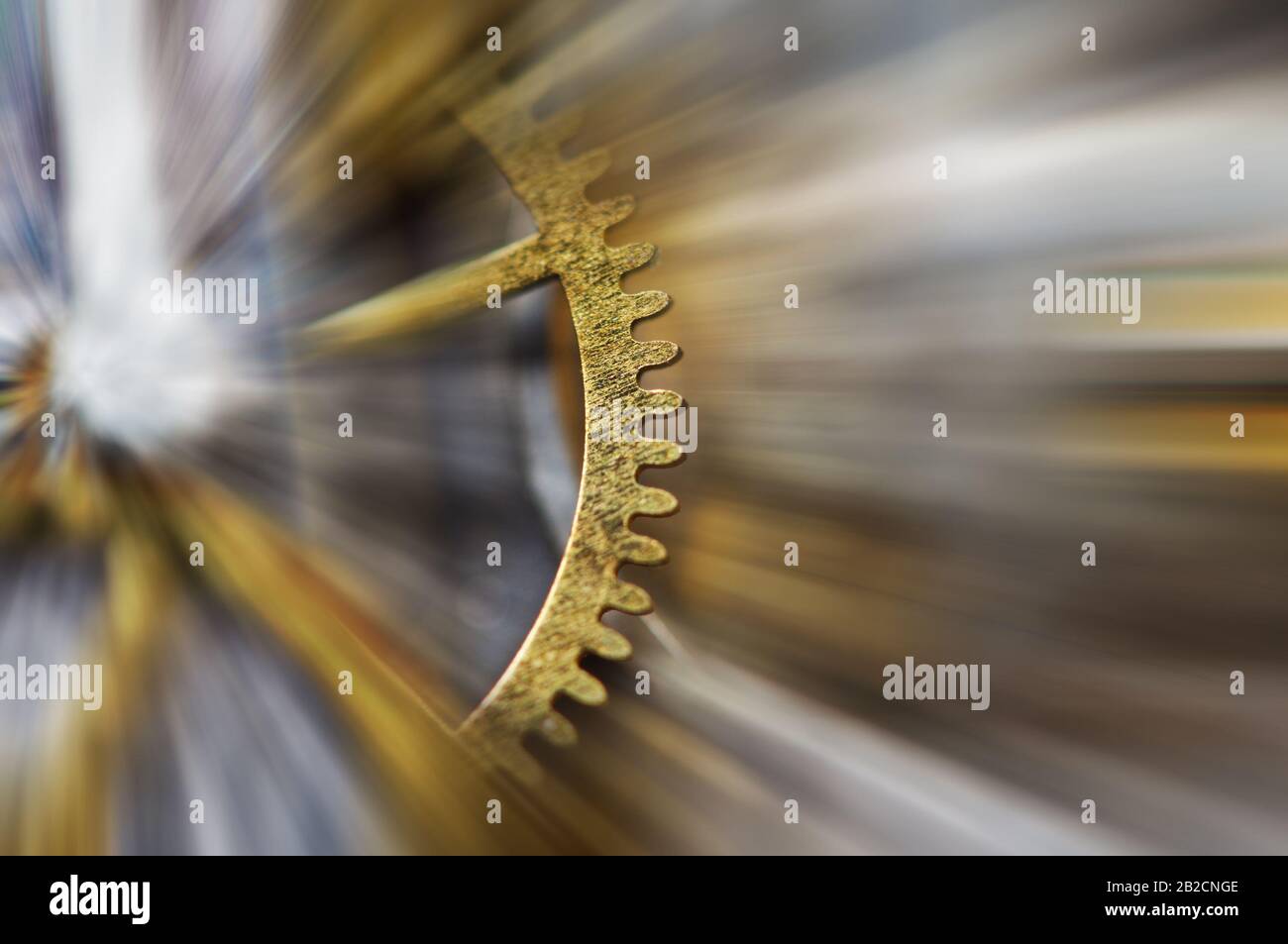 Metal Cogwheels in clock mechanism , abstract sun beams, Concept ...
