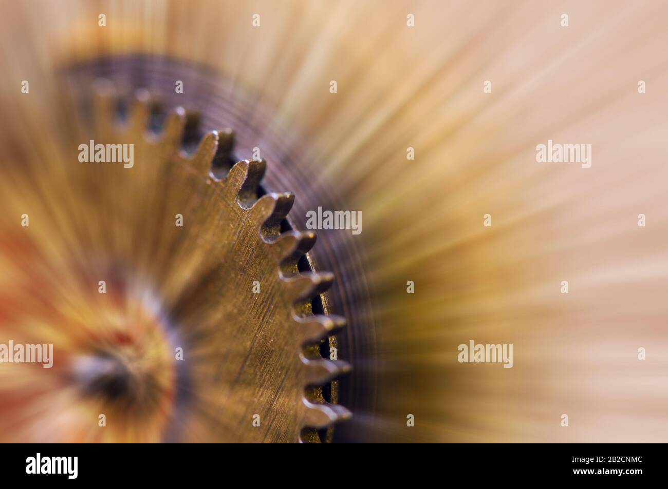 Metal Cogwheels in clock mechanism , abstract sun beams, Concept ...