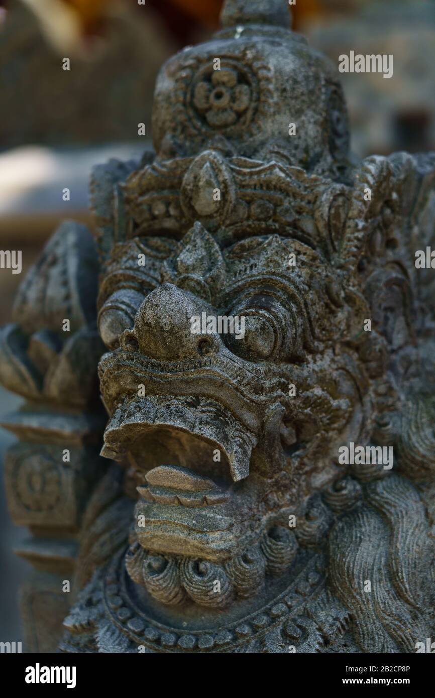 Ancient Balinese statue at the temple in Bali Indonesia Stock Photo - Alamy