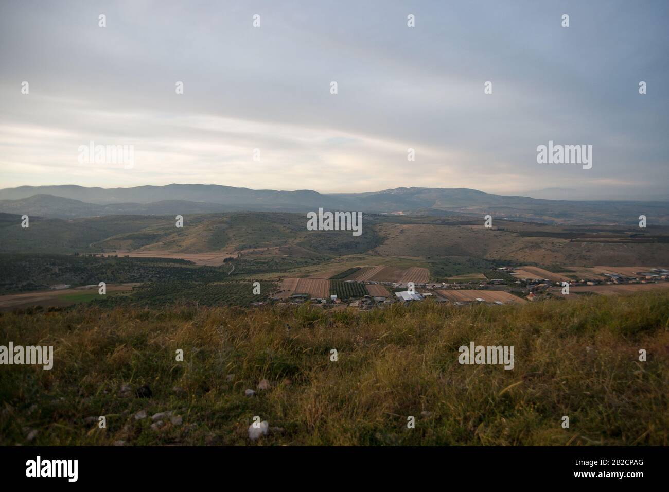 Israel landscape a view to Kineret and stones lake during hiking Stock ...