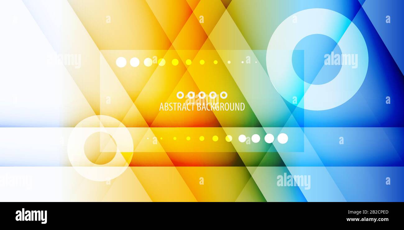 Abstract colorful background template with blended multiple geometric ...