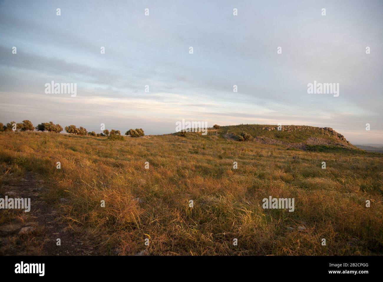 Israel landscape a view to Kineret and stones lake during hiking Stock ...
