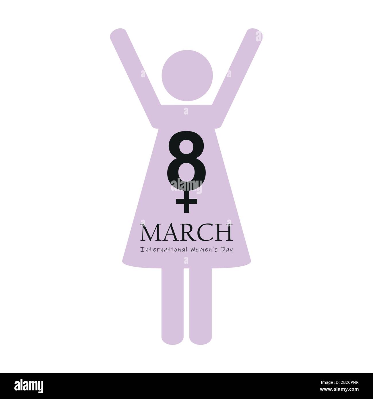 8th march international womans day pictogram vector illustration EPS10 ...